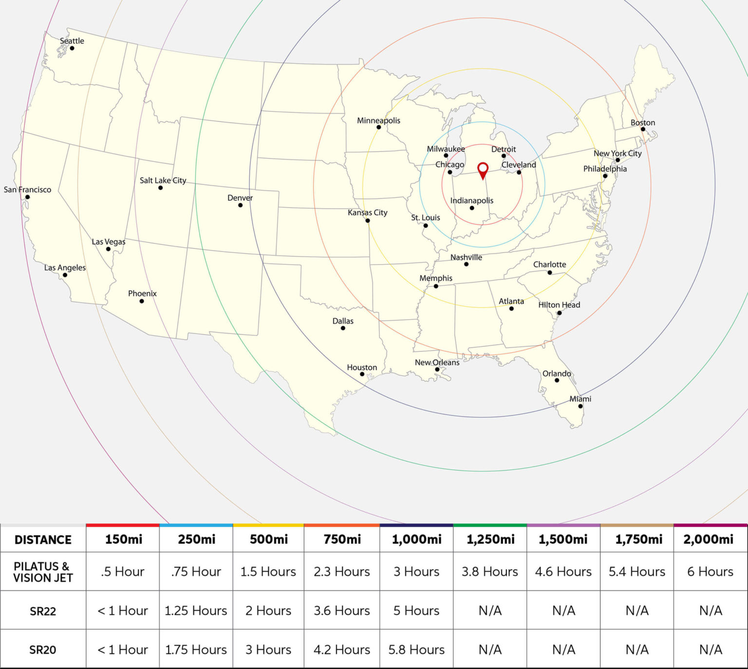 Charter Map - Sweet Aviation